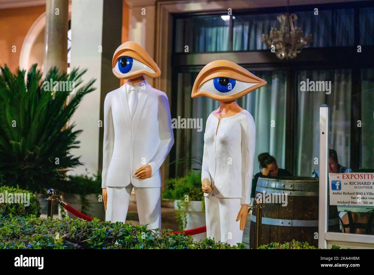 Magnificent statues next to one hotel on the Promenade des Nice ...