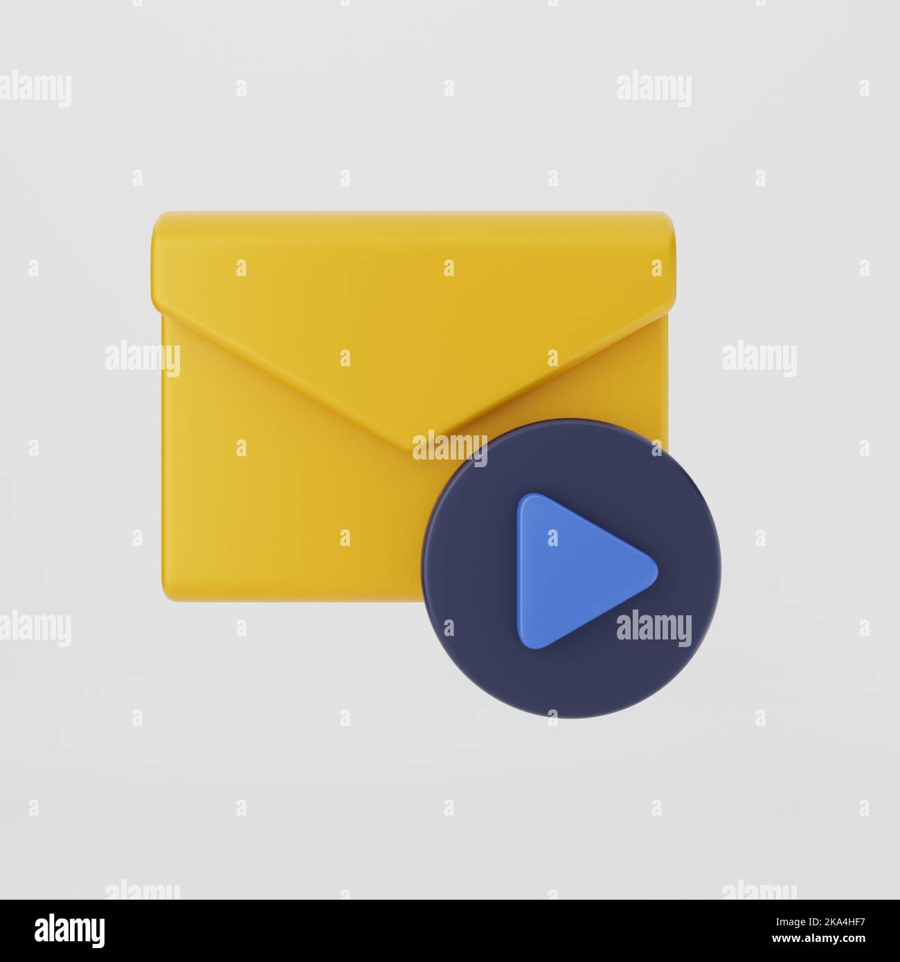 An illustration of an email icon on a gray background Stock Photo - Alamy