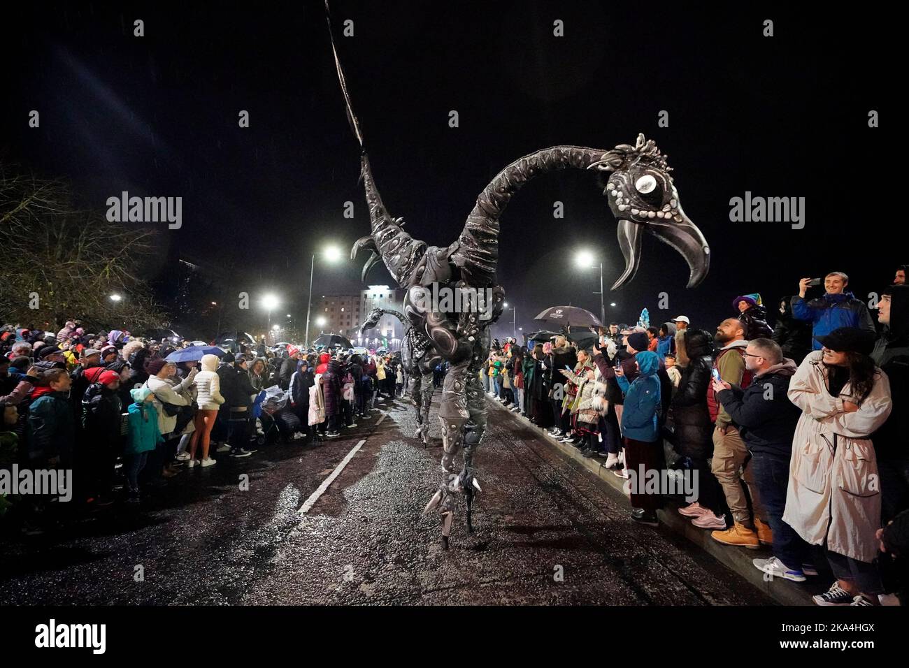 Performers during the Derry Halloween parade in Londonderry. Picture ...