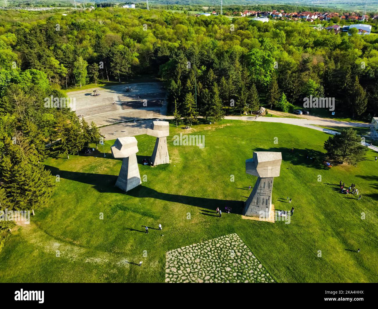 An aerial view of the Bubanj park in Nis, South Serbia Stock Photo - Alamy