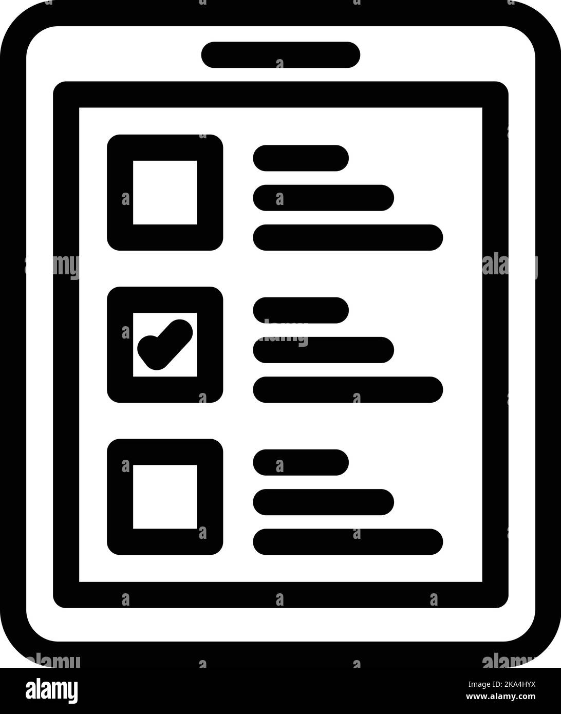 Online election icon outline vector. Vote poll. Paper survey Stock ...