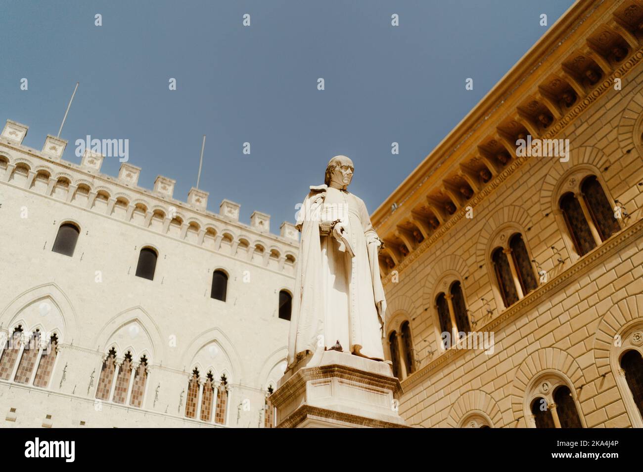 The Palazzo Salimbeni Gothic style urban palace in the city of Siena ...