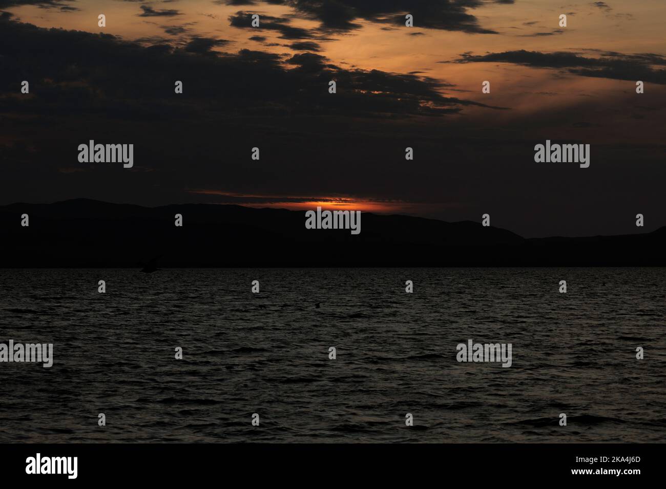 A scenic sunset view in the shore in Paracas, Peru Stock Photo - Alamy