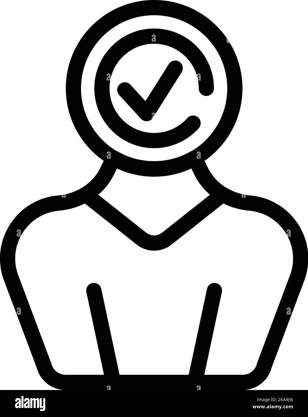 Election candidate icon outline vector. Vote poll. Survey paper Stock ...
