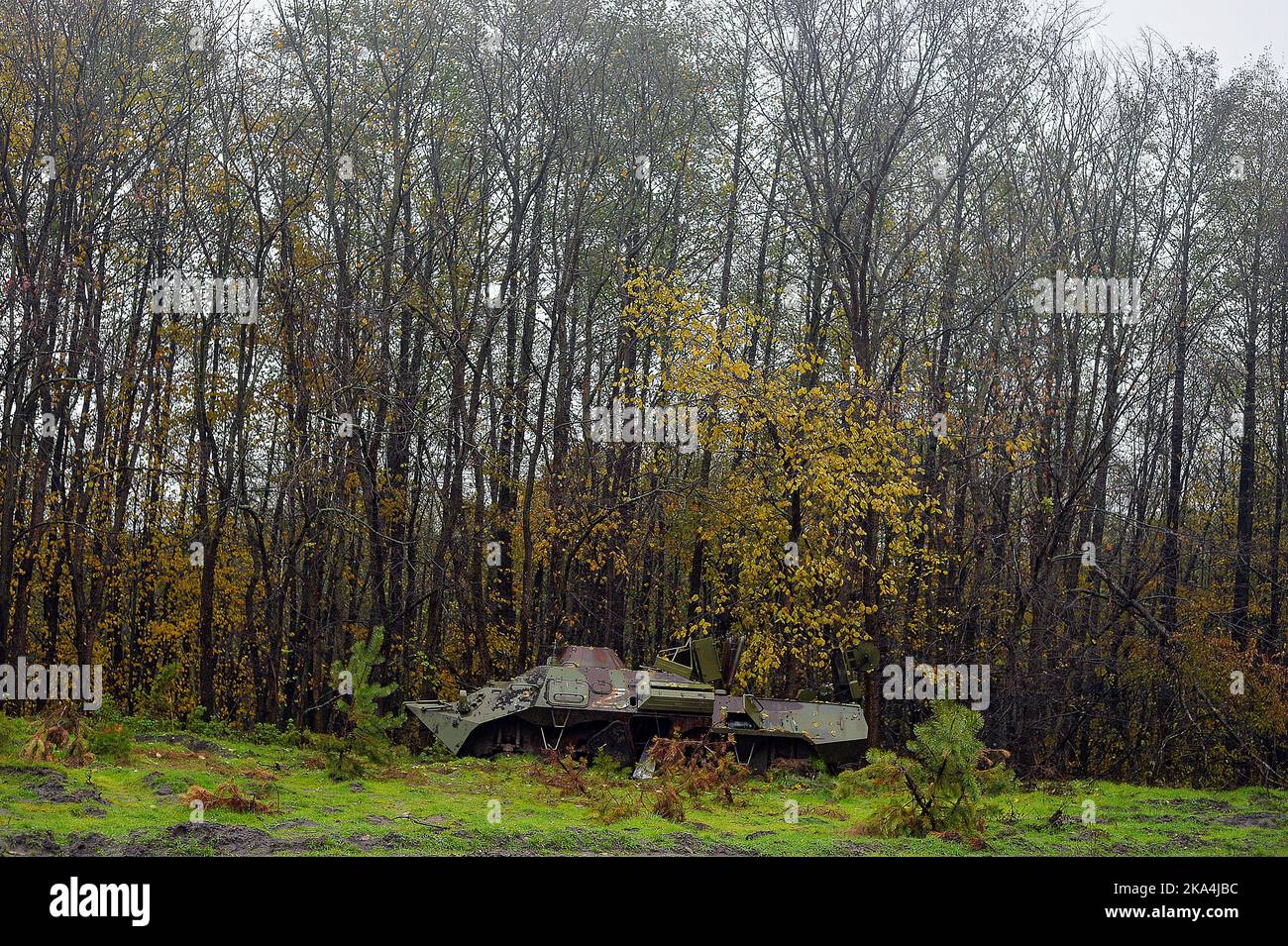 Non Exclusive: KHARKIV REGION, UKRAINE - OCTOBER 26, 2022 - A destroyed ...