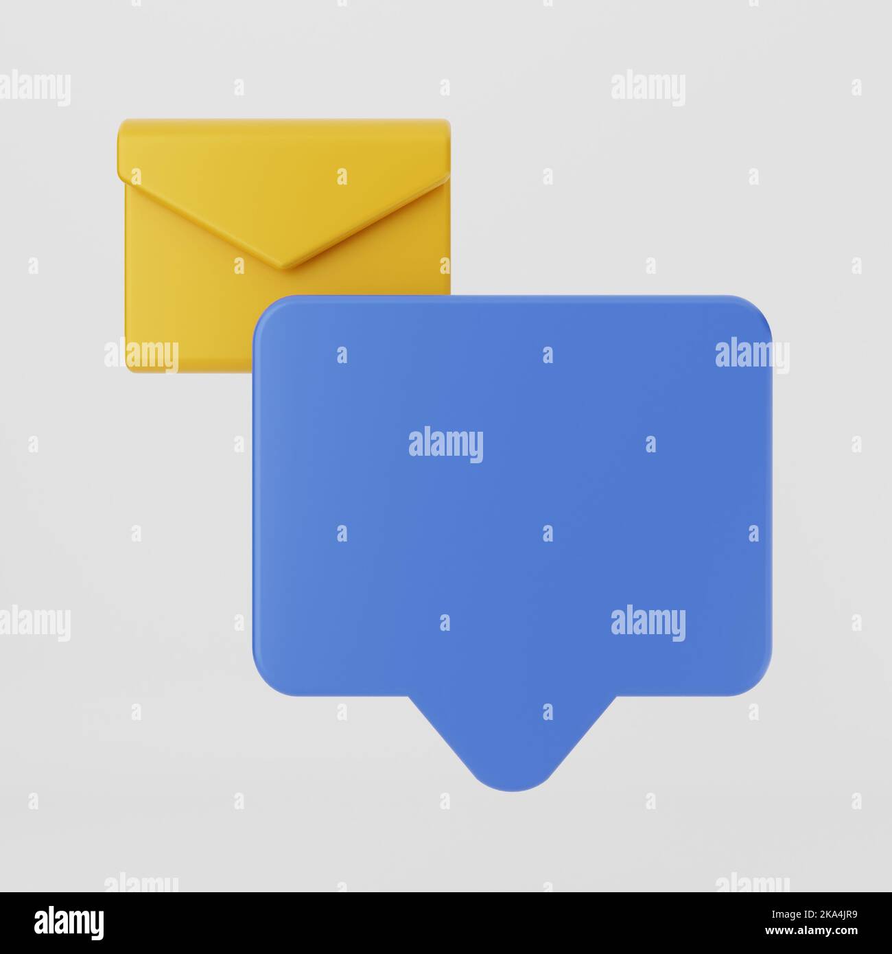 An illustration of an email icon on a gray background Stock Photo - Alamy