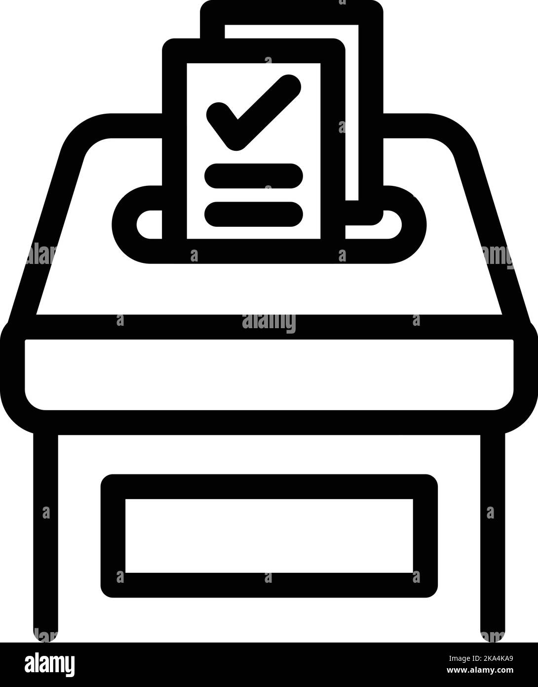Ballot box icon outline vector. Vote election. Online poll Stock Vector ...