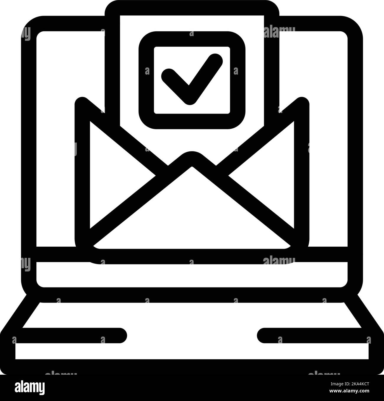 Election mail icon outline vector. Online box. Public democracy Stock ...
