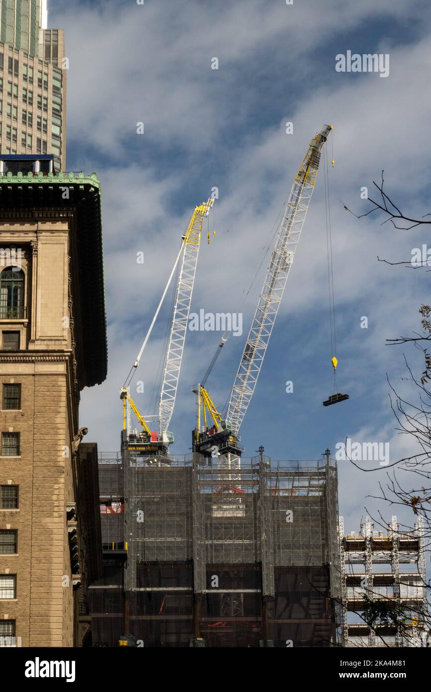 Construction Site at 270 Park Avenue, Entire Block supertall, NYC, USA ...