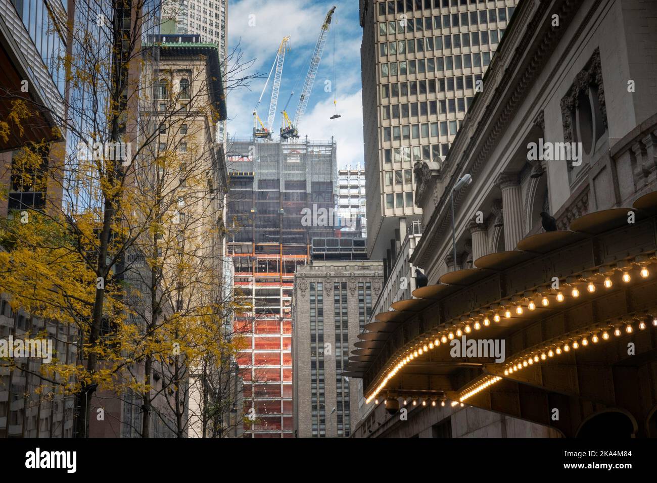 Construction Site at 270 Park Avenue, Entire Block supertall, NYC, USA ...