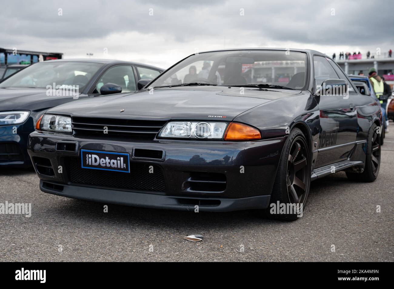 Front Parked Black Nissan Skyline GT-R R32 Stock Photo - Alamy