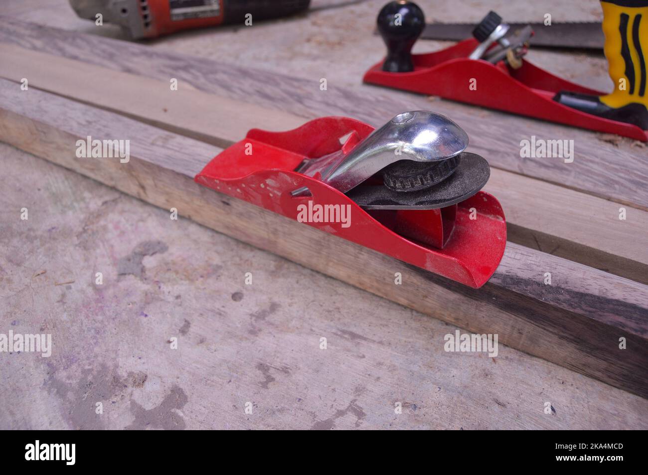 wood smoothing tool with wood craft background. manual craft tools ...