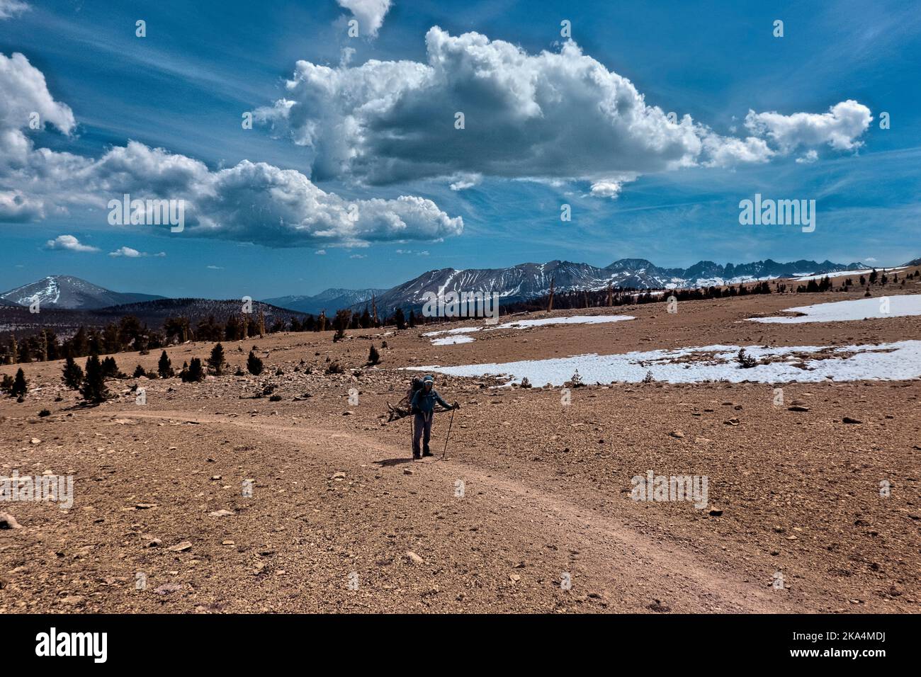Trekking to Forester Pass on the Bighorn Plateau, High Sierras, Pacific ...