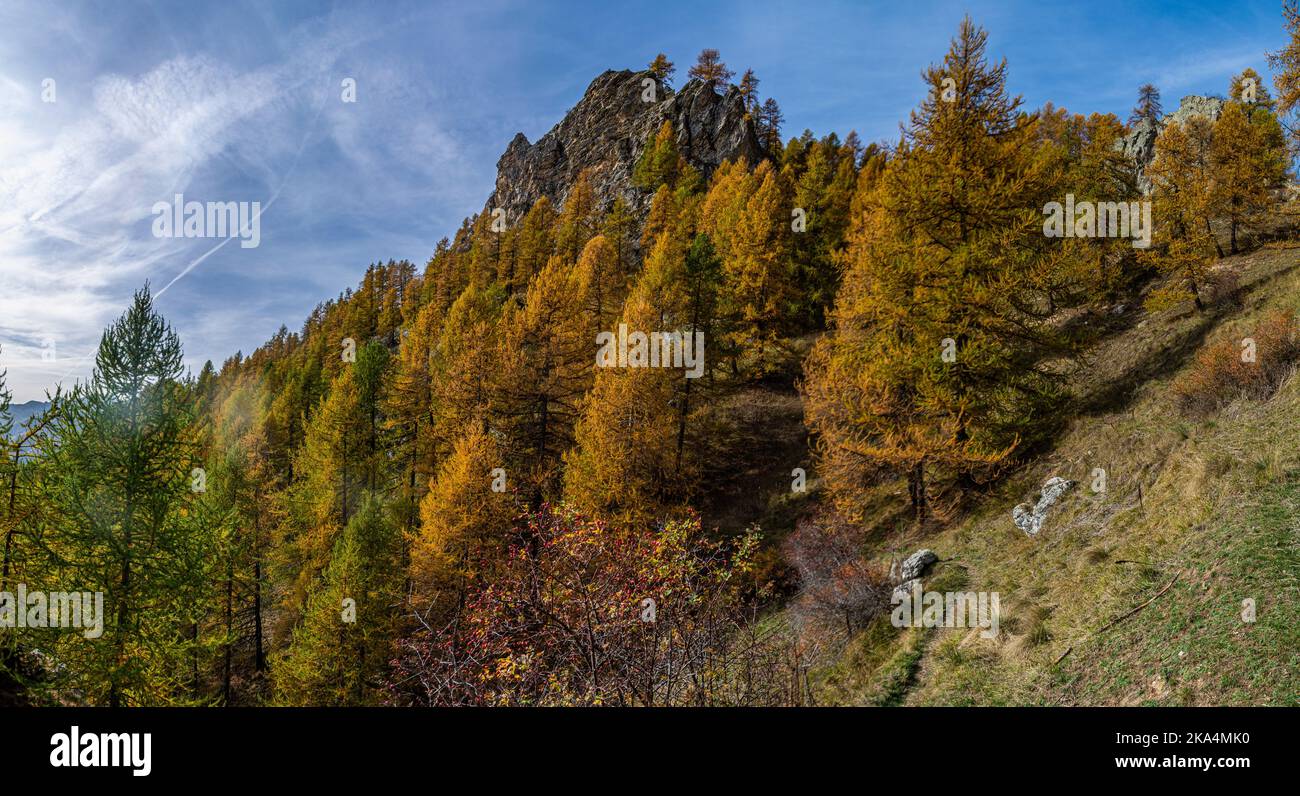 At the foot of Mount Oronaye: autumn in the Maira Valley, in southern ...