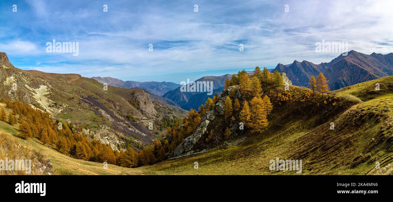 At the foot of Mount Oronaye: autumn in the Maira Valley, in southern ...