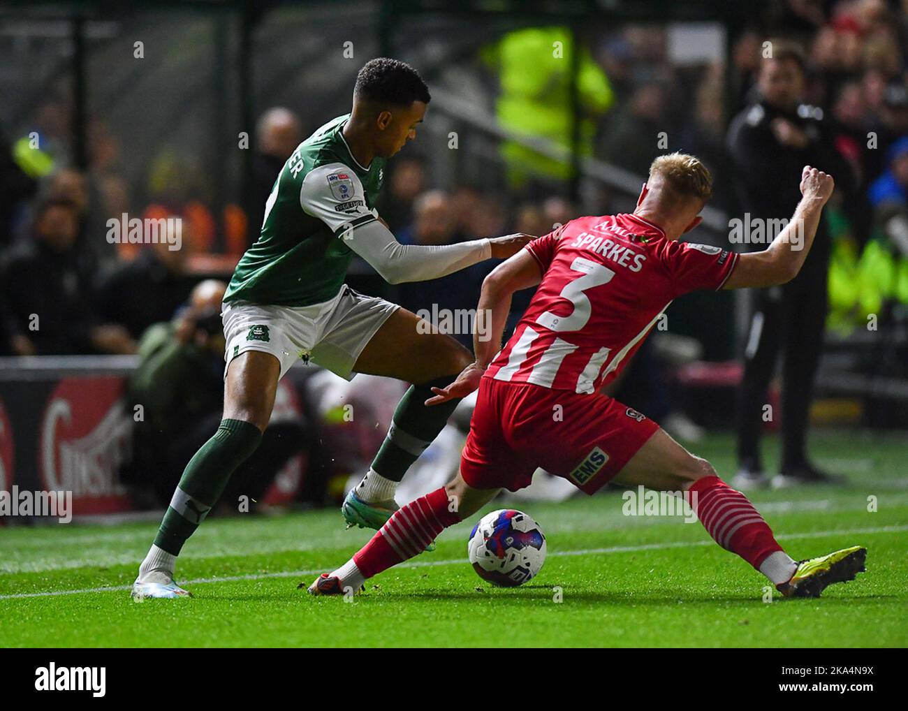 Plymouth, UK. 31st Oct, 2022. Plymouth Argyle forward Morgan Whittaker ...