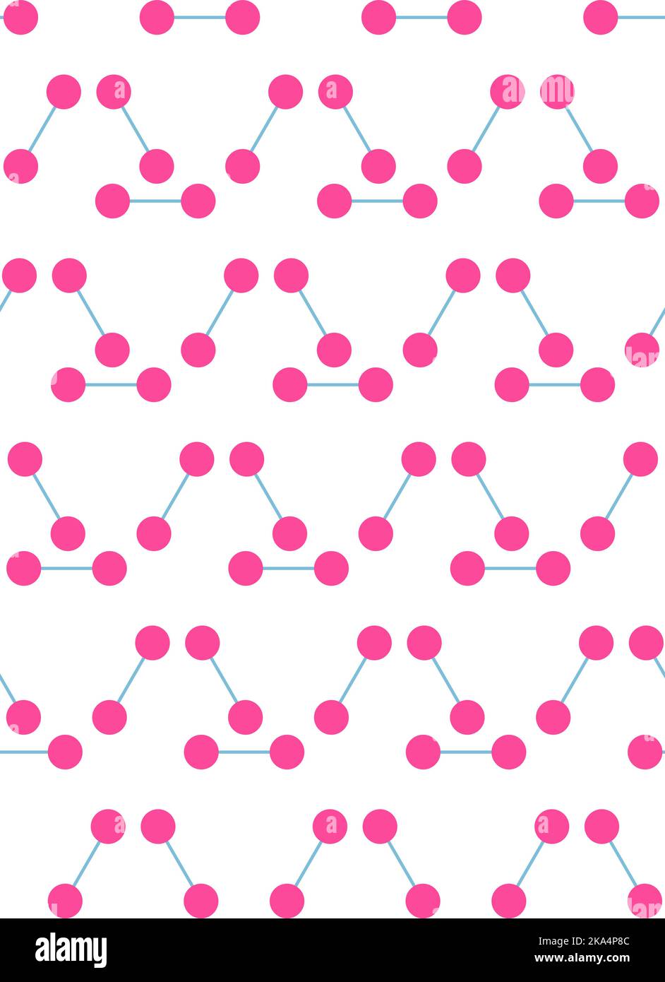 Cartoon Molecular Structure Seamless Vector Pattern Pink On White Stock Vector Image And Art Alamy