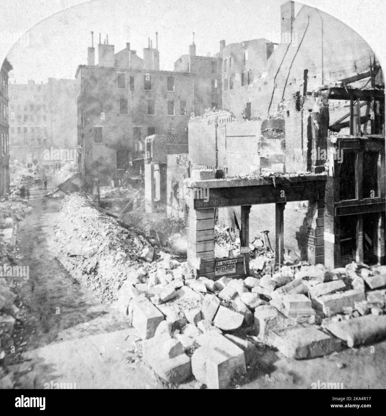 The great fire at Boston: Great Boston Fire of 1872, Boston, after the ...