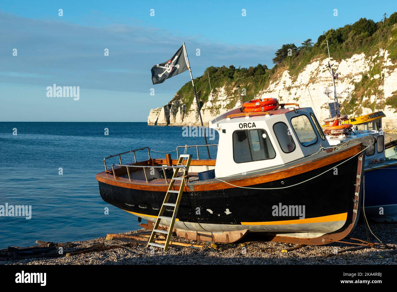 Beer Beach Devon Stock Photo - Alamy