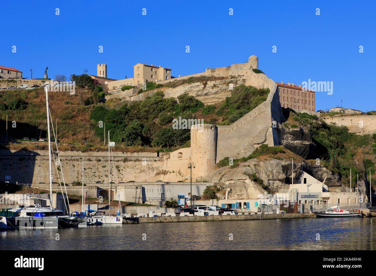 Panoramic view across the ramparts of the medieval citadel and the ...