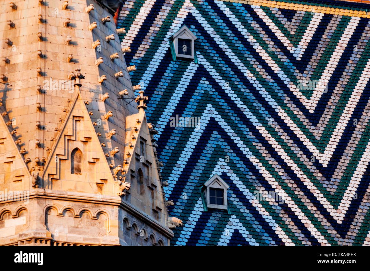 Gothic and Romanesque St. Stephen's Cathedral in Vienna, Austria Stock ...