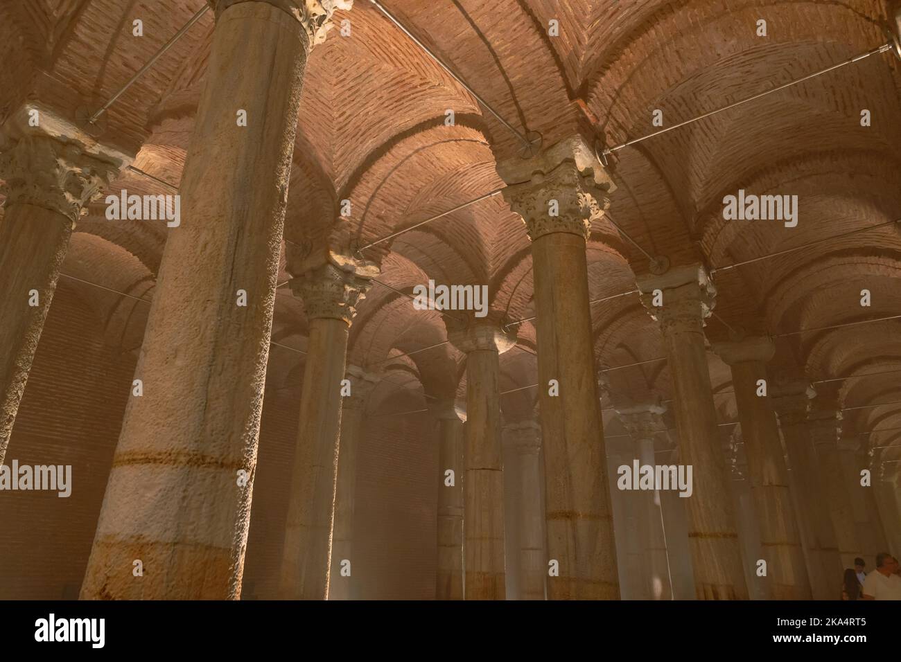 Vaults and columns of a historical building. Byzantine architecture ...