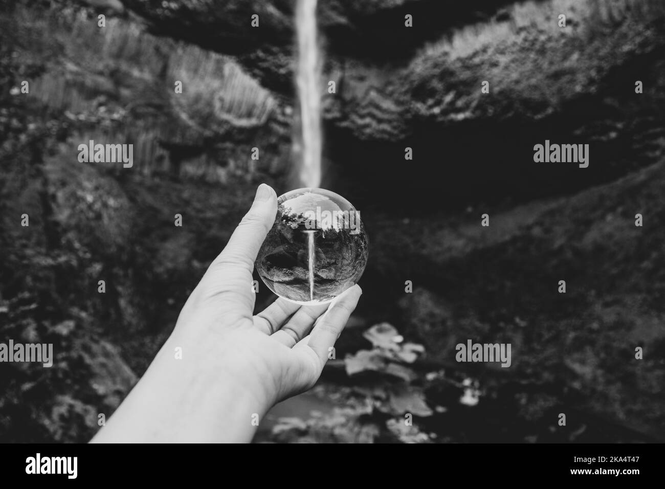 Crystal ball background Black and White Stock Photos & Images - Alamy