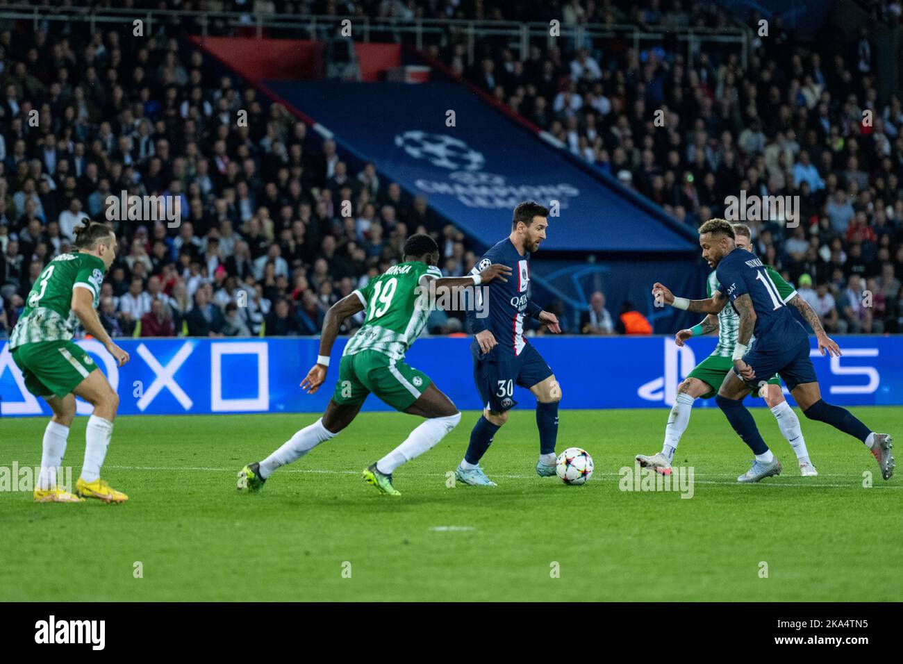 PARIS, FRANCE - OCTOBER 25: Lionel Messi and Neymar of Paris Saint ...