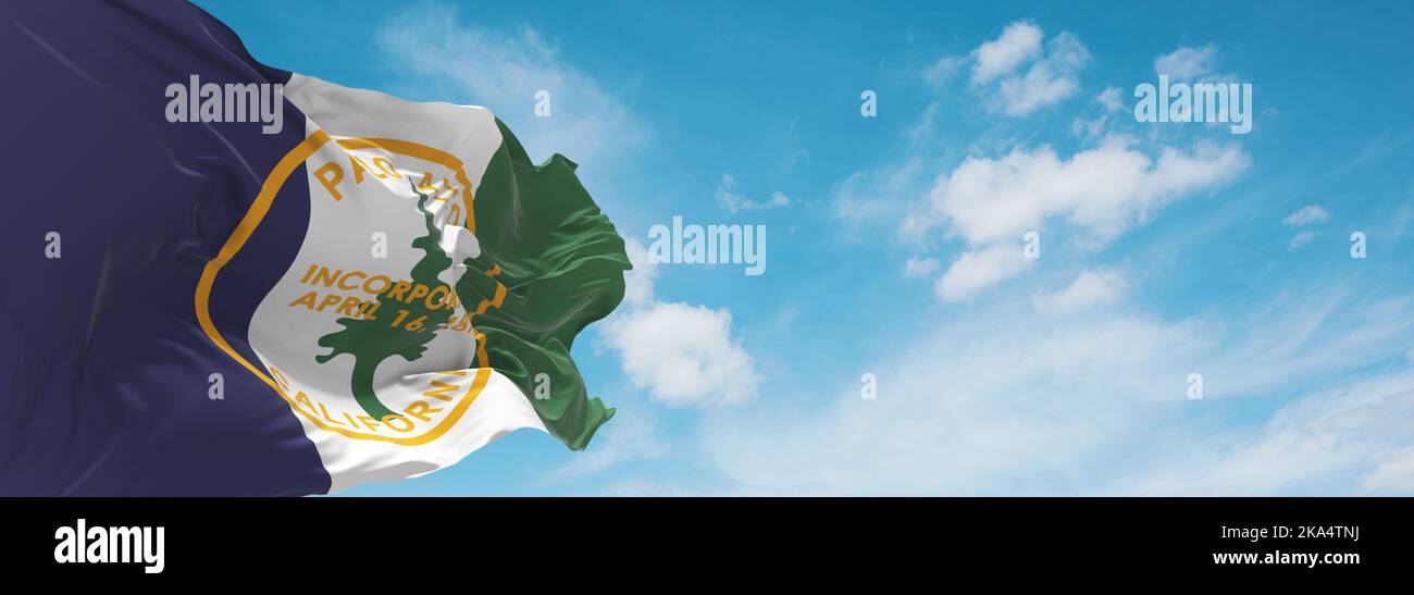 official flag of Palo Alto, California untied states of America at ...