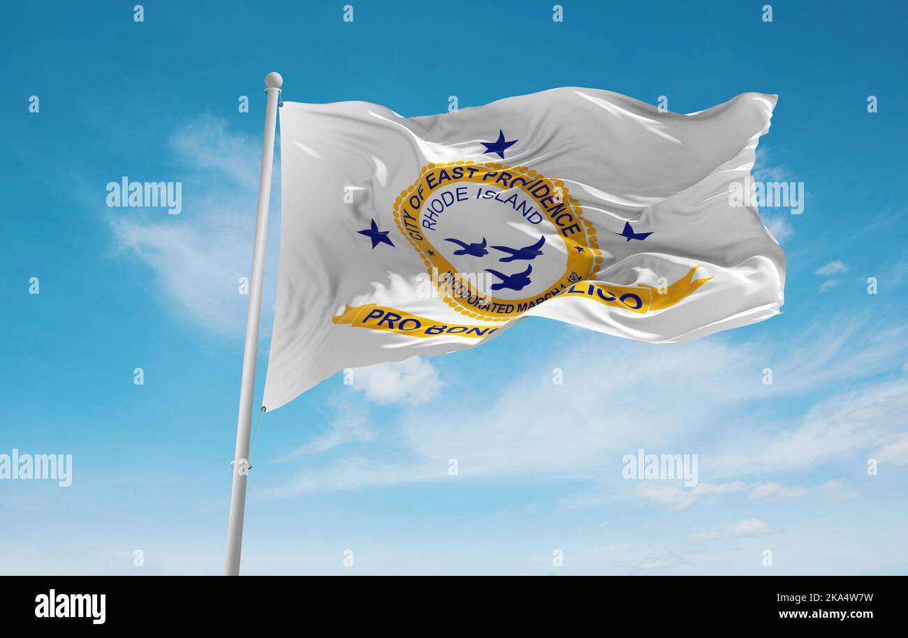 official flag of East Providence, Rhode Island untied states of America ...