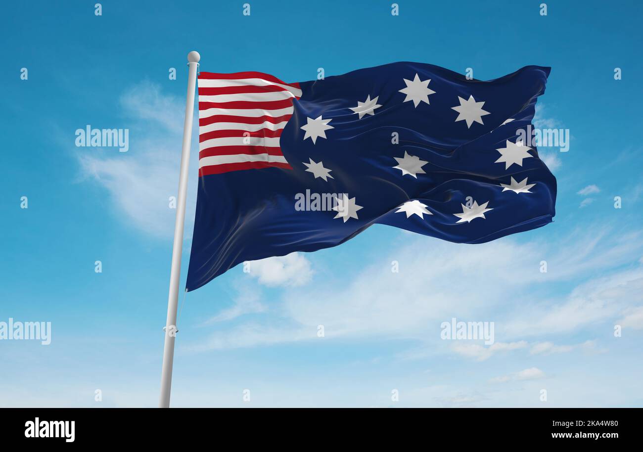 official flag of Easton, Pennsylvania untied states of America at ...