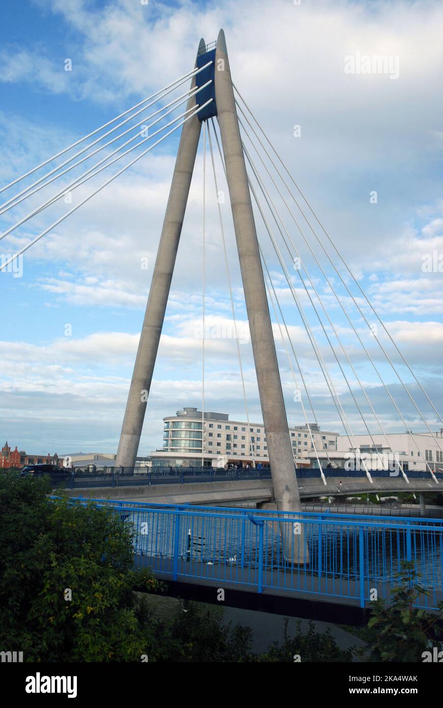The Marine Way Bridge, Southport, Merseyside, England Stock Photo - Alamy