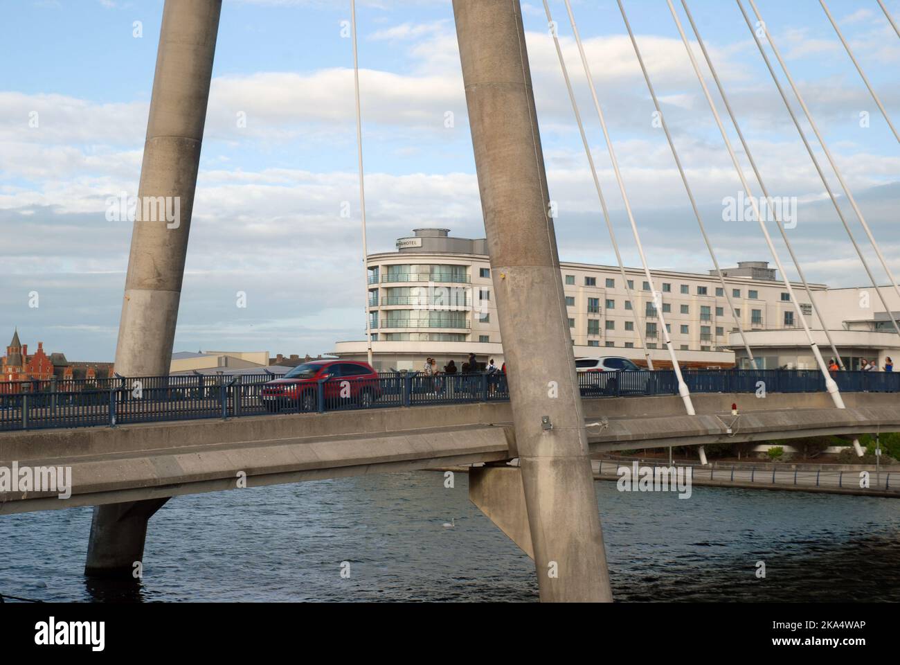 The Marine Way Bridge, Southport, Merseyside, England Stock Photo - Alamy