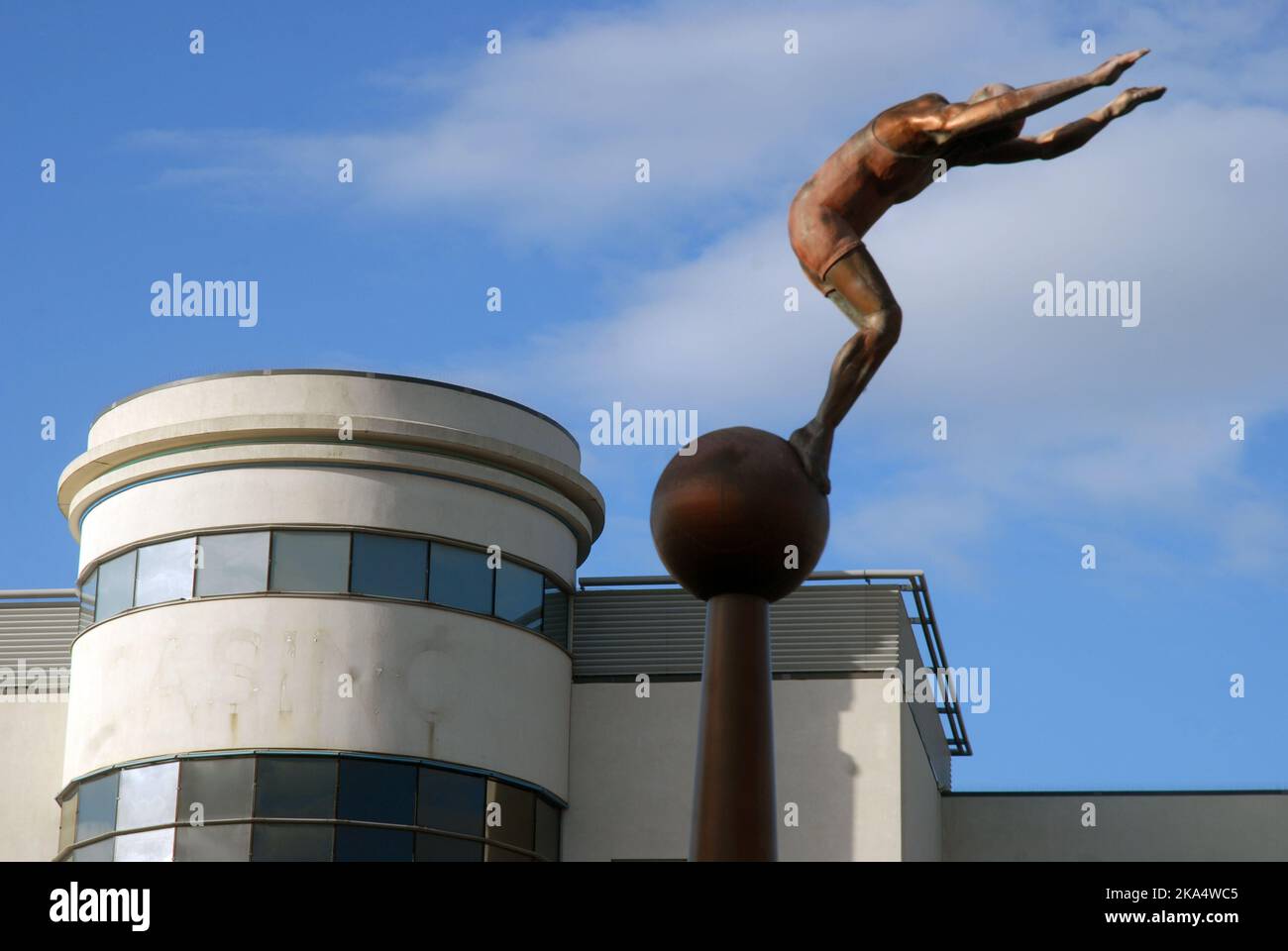 Statue of Diver, Southport, Merseyside, England Stock Photo - Alamy