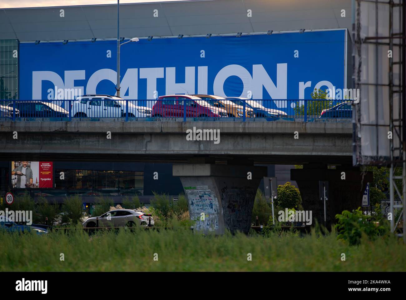 Bucharest, Romania - October 07, 2022: Cars in traffic at rush hour on ...
