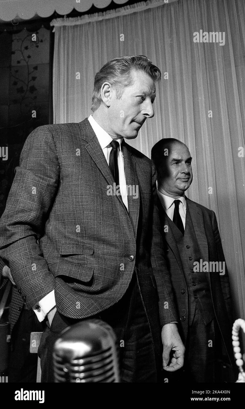 Danny Kaye, American actor and orchestra conductor, during a press ...