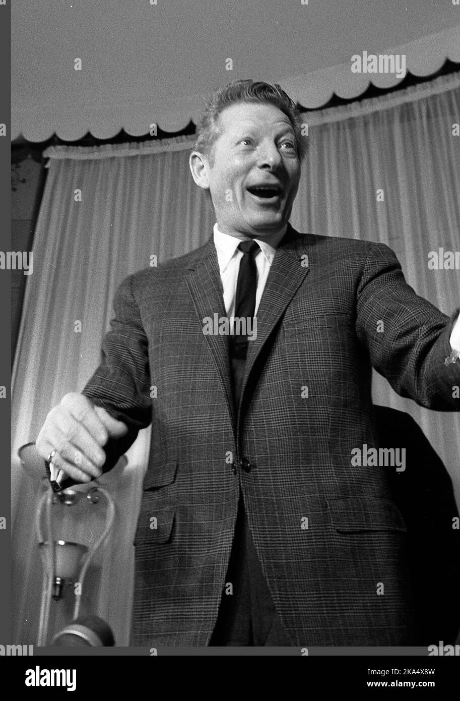 Danny Kaye, American actor and orchestra conductor, during a press ...