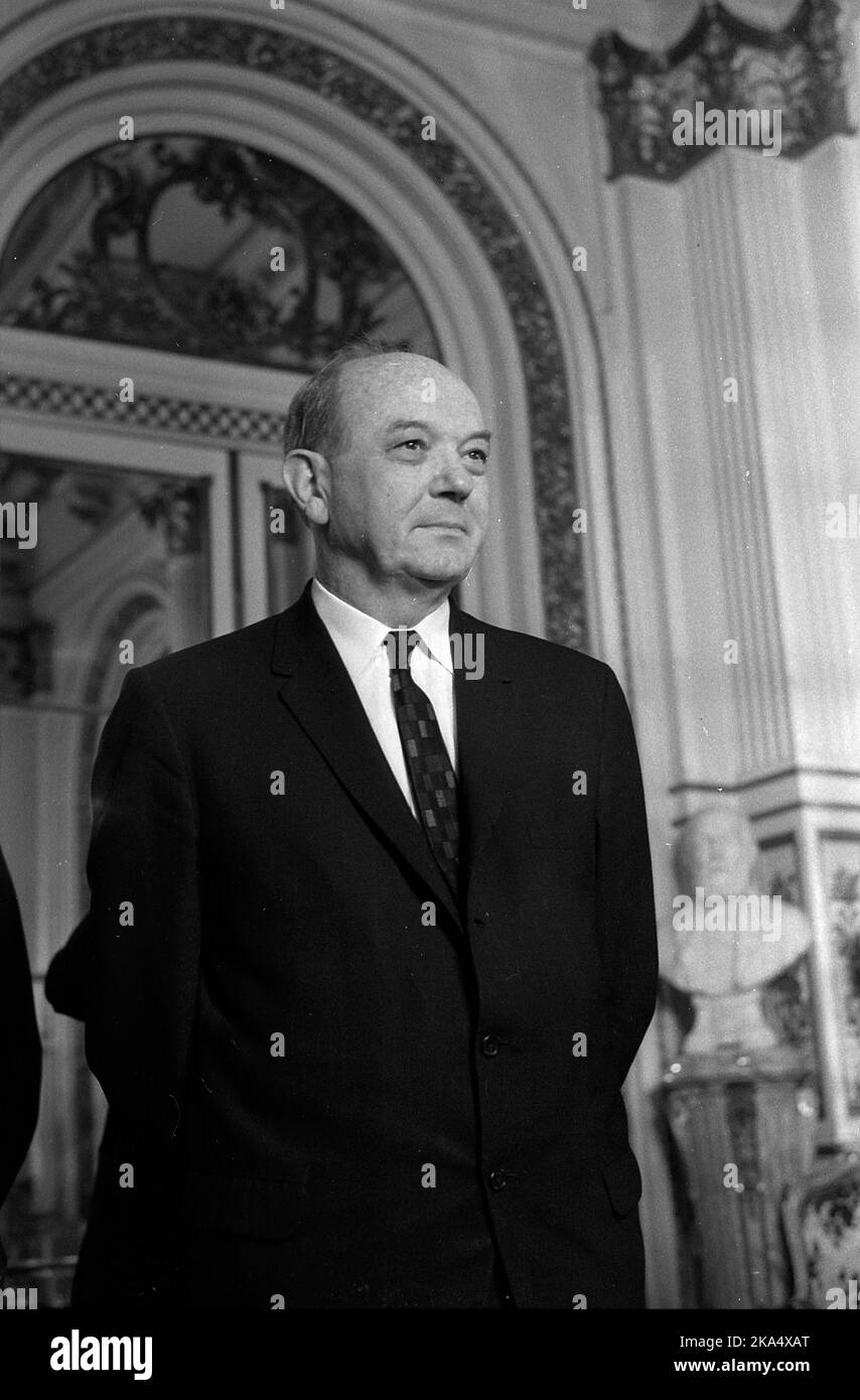 Dean Rusk, American Secretary of State from 1961 to 1969, in Buenos ...