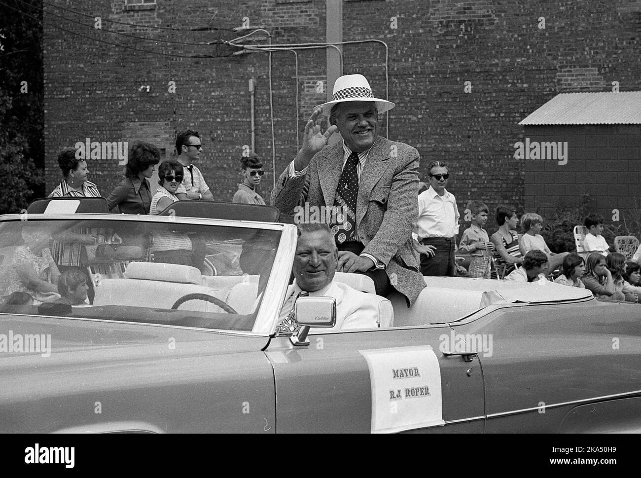 Sugar Creek Mayor Rudolph "RJ" Roper at the Fourth of July celebration ...