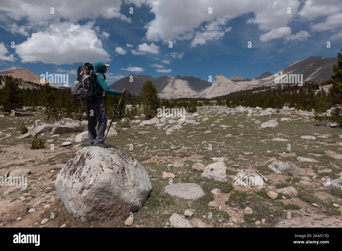 Trekking to Forester Pass on the Bighorn Plateau, High Sierras, Pacific ...