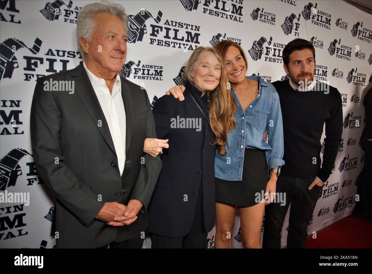October 28, 2022, Austin, Texas, USA: .Dustin Hoffman, Sissy Spacek,Schuyler Fisk,Jake Hoffman ...