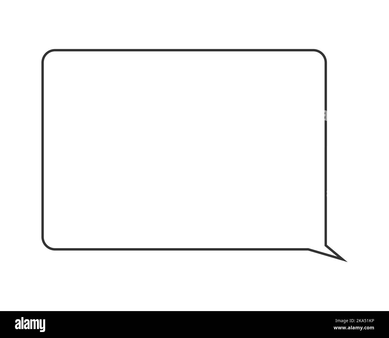 Message or speech bubble in outline style. Empty chat frame template ...
