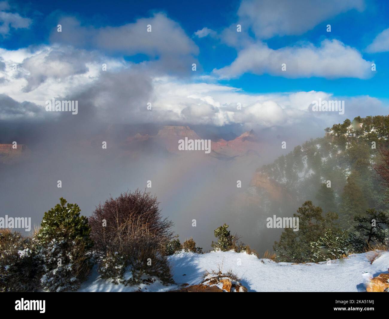 Beautiful Winter View of Grand Canyon National Park, Arizona, USA, in ...