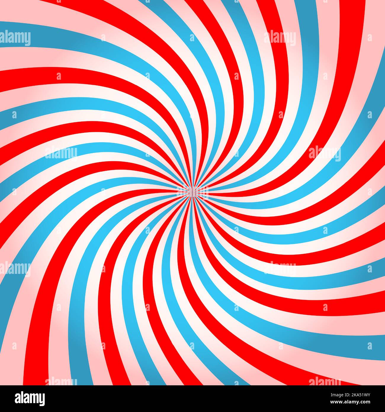 Pink and blue twisted stipes, vortex effect, pinwheel pattern. Circus ...