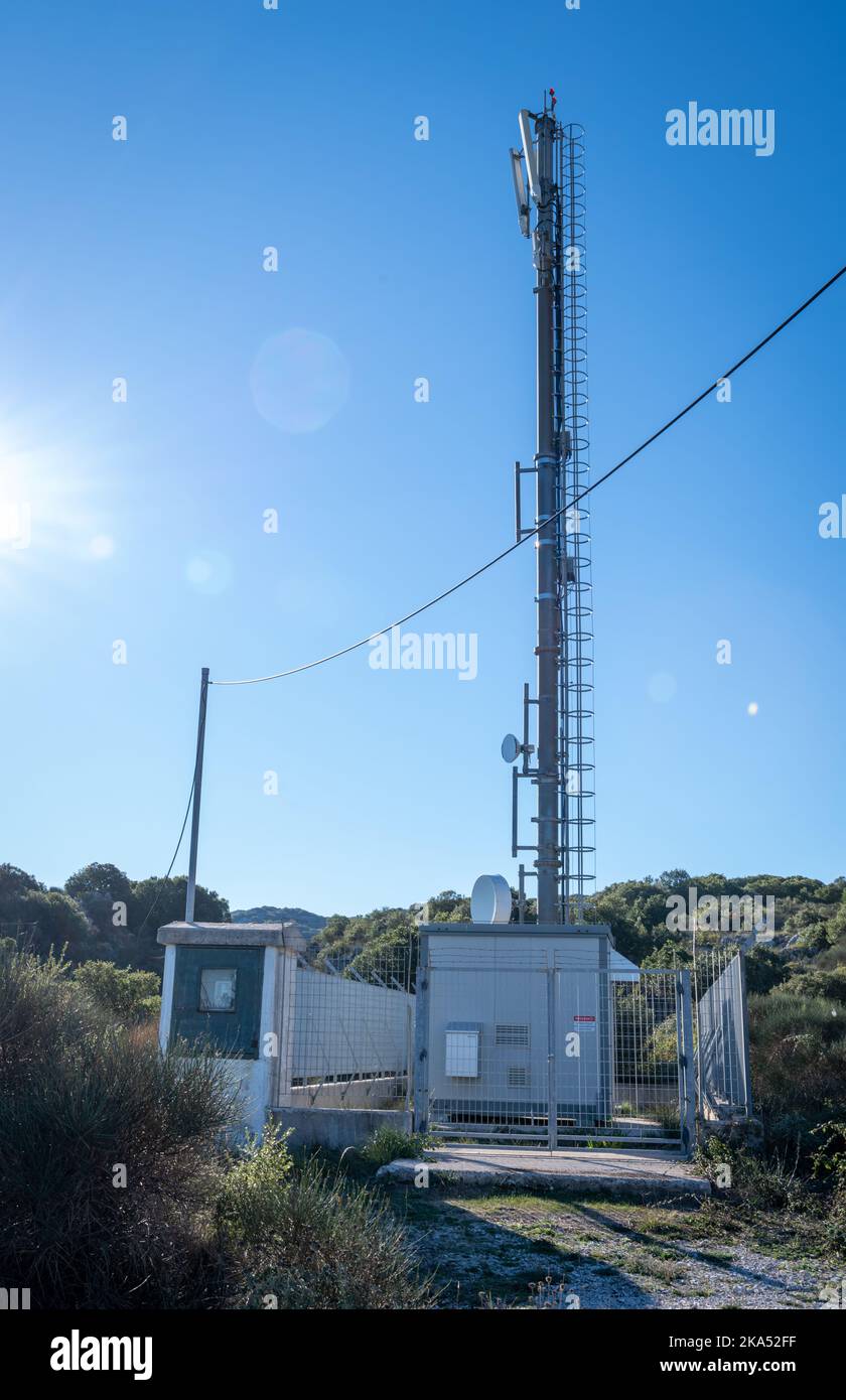 A telecommunication tower located on a mountain top Stock Photo - Alamy