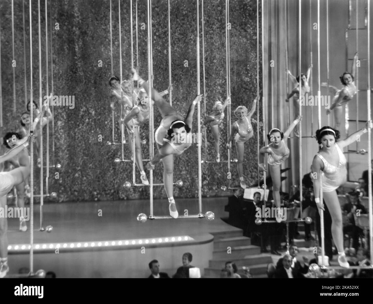 Female Trapeze Artists, Large Stage Production, on-set of the Film ...