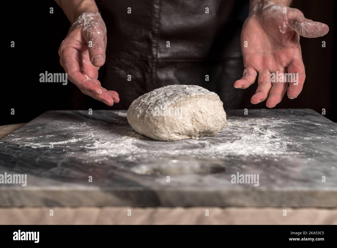Hand making pizza homemade kitchen hi-res stock photography and images ...