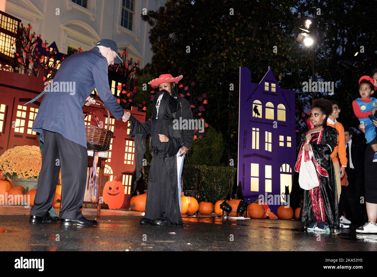 U.S. President Joe Biden and First lady Jill Biden on Halloween evening ...