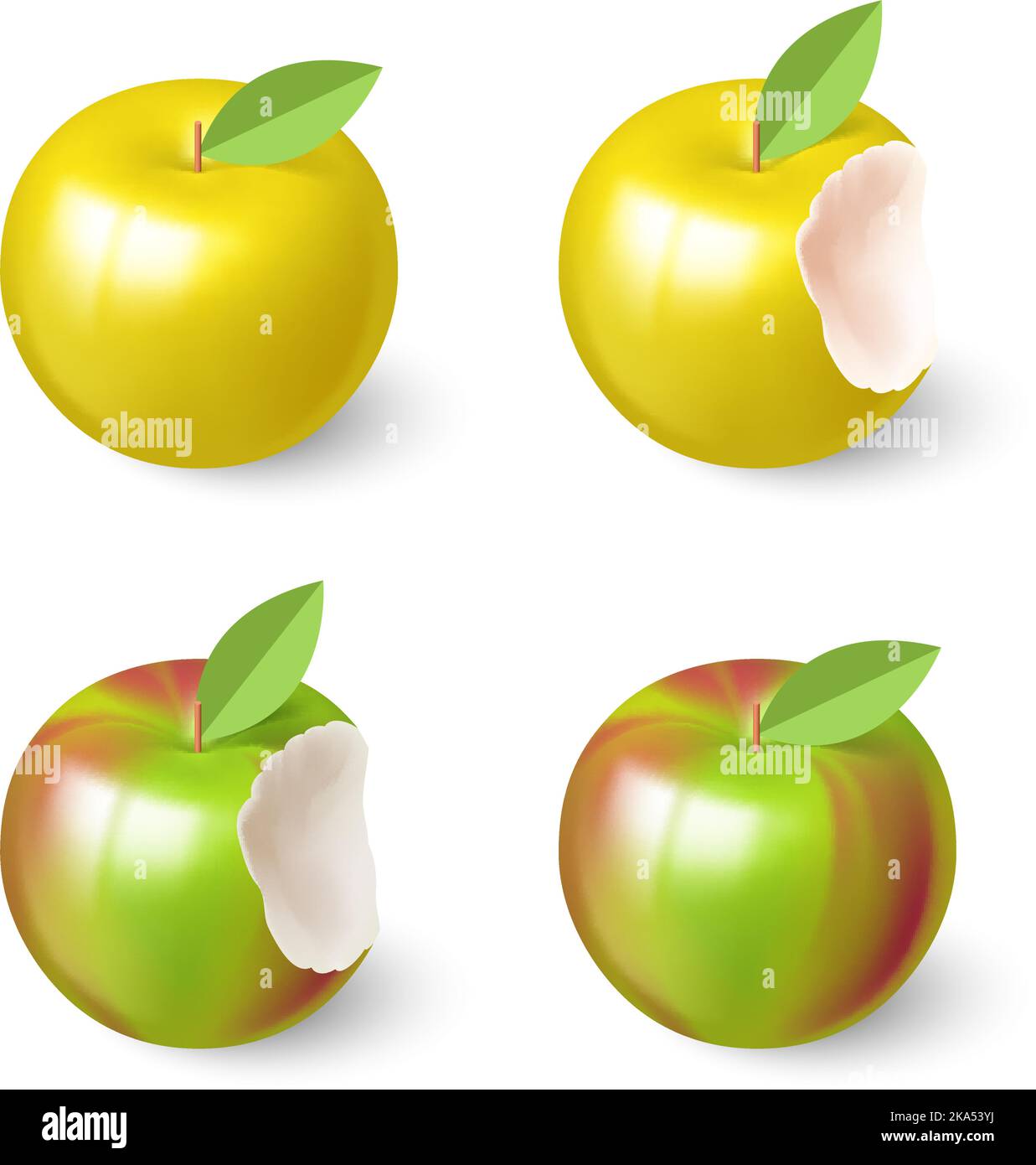 Silhouette bitten apple hi-res stock photography and images - Alamy