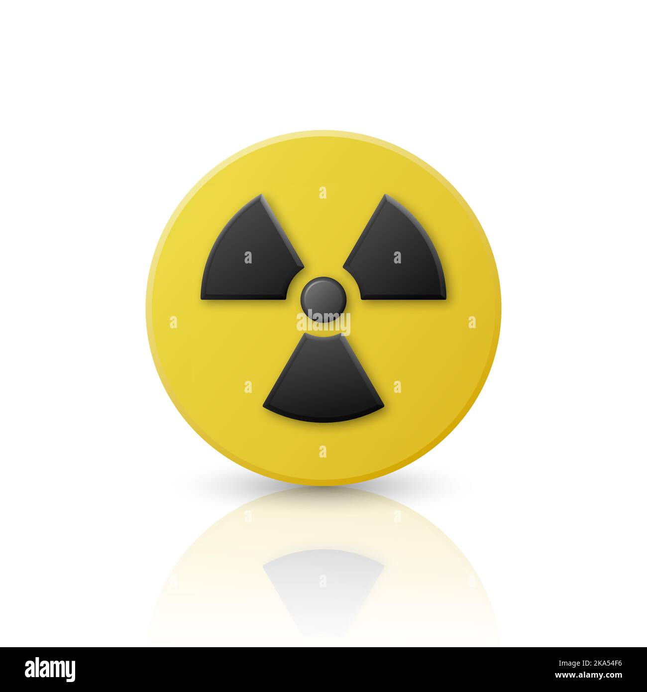 Vector Yellow Warning, Danger Radiation Sign Icon Isolated. Nuclear ...
